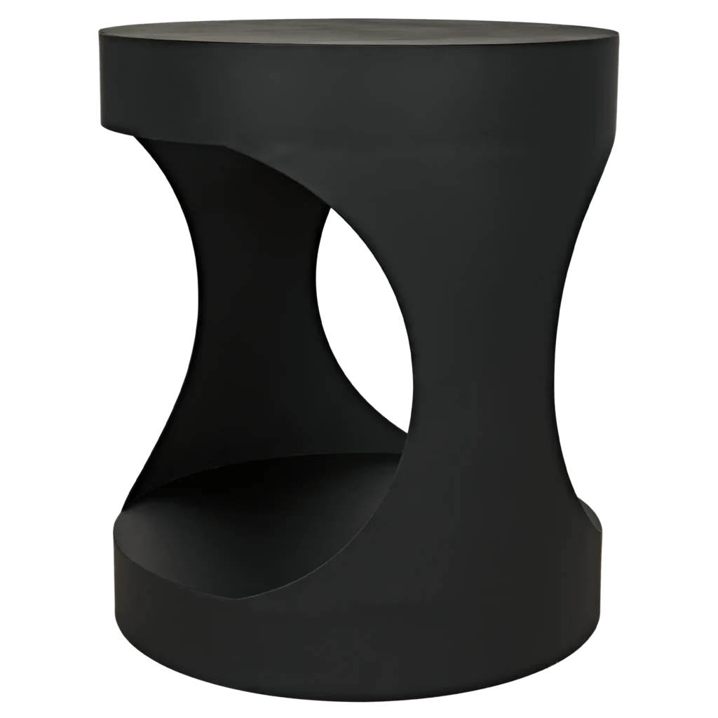 Eclipse Round Side Table, Black Iron - Noir Trading Inc. Eclipse Round Side Table, Black Iron - Noir Trading Inc.